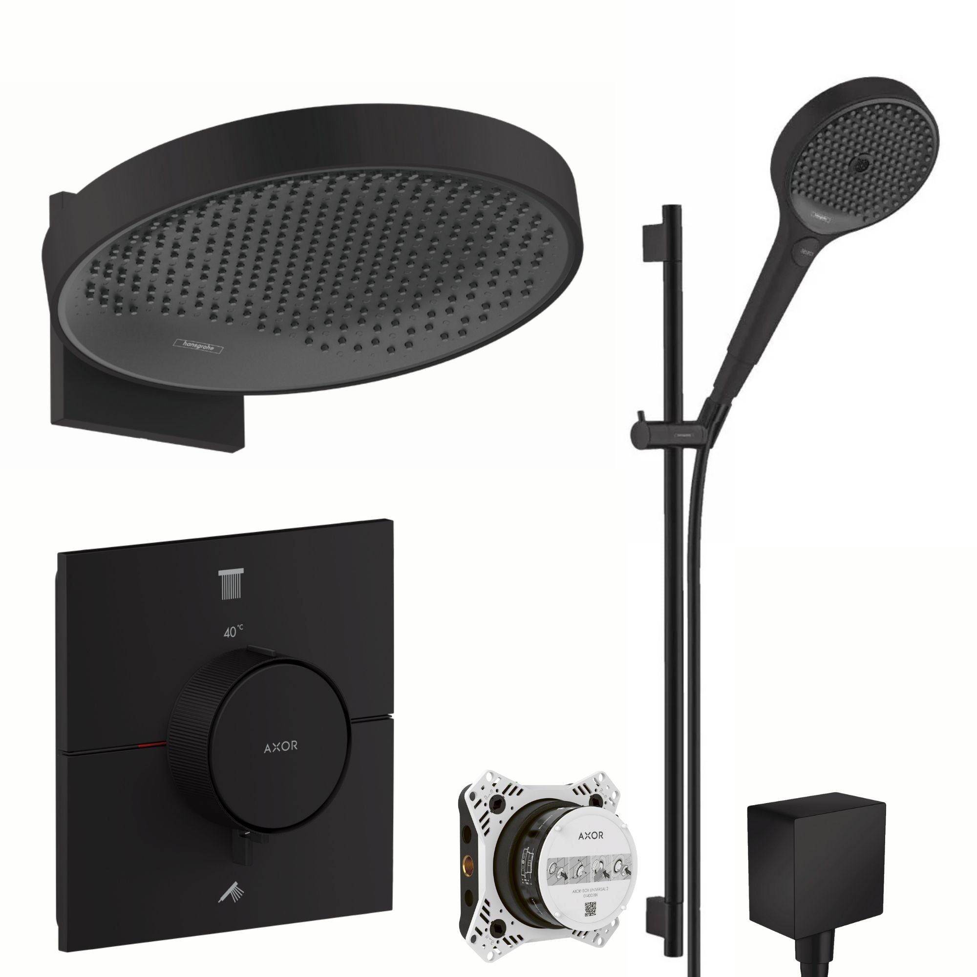 Axor Showerselect ID 2 Outlet Shower Valve with Rainfinity 360 Overhead ...