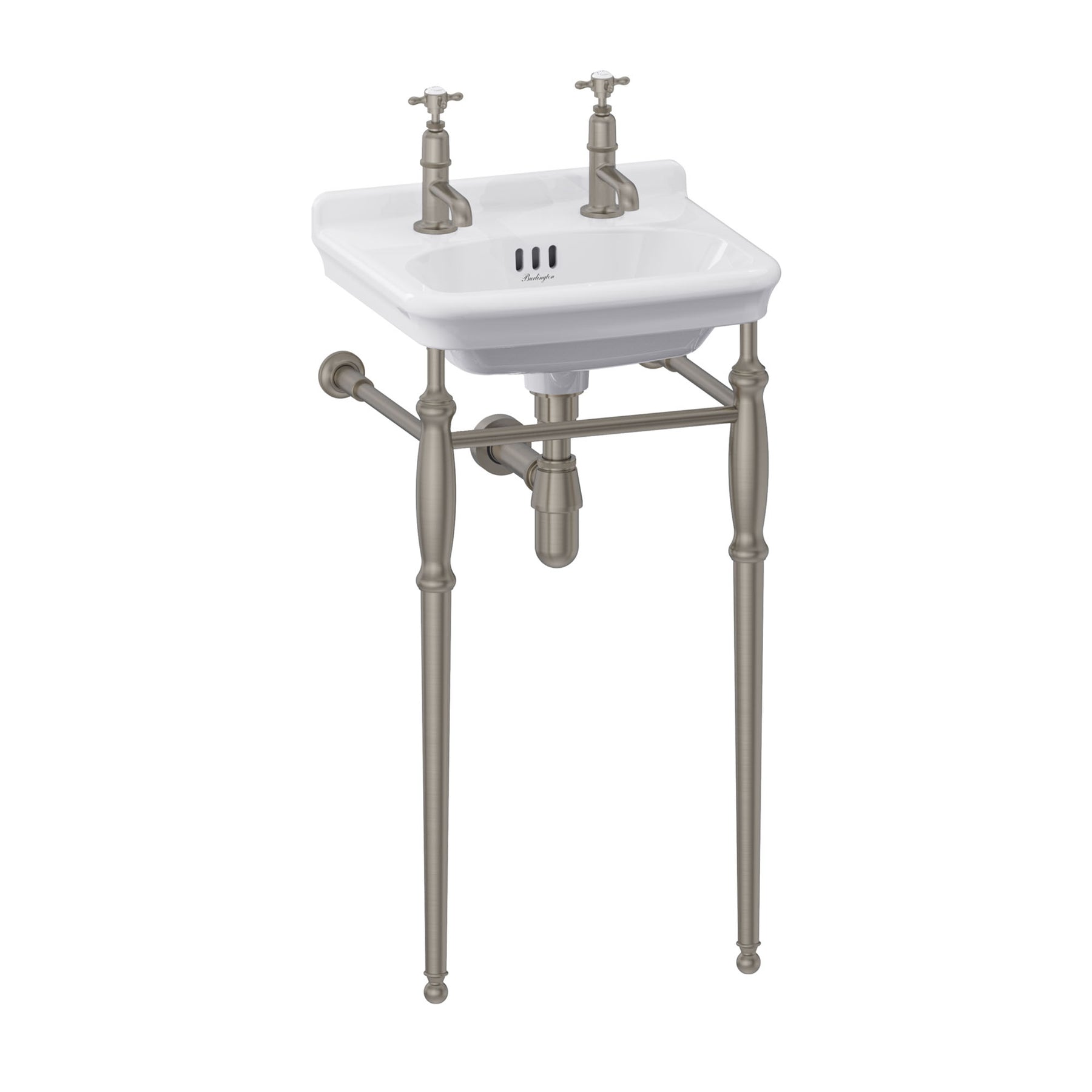 Burlington Guild White Rectangular Basin With Washstand