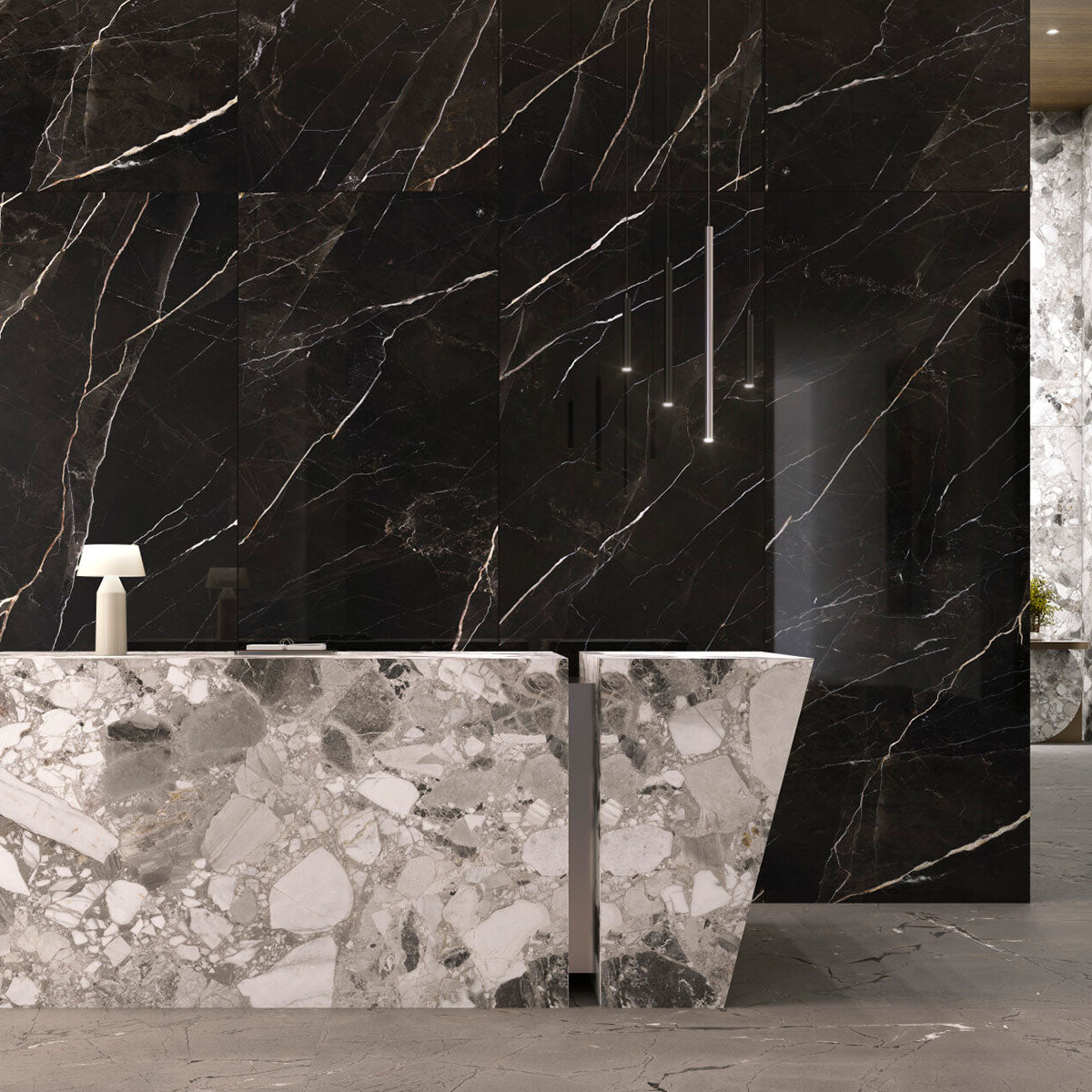 Sublime Vulcano Marble Effect Porcelain Tile 60x120cm Polished | Deluxe ...