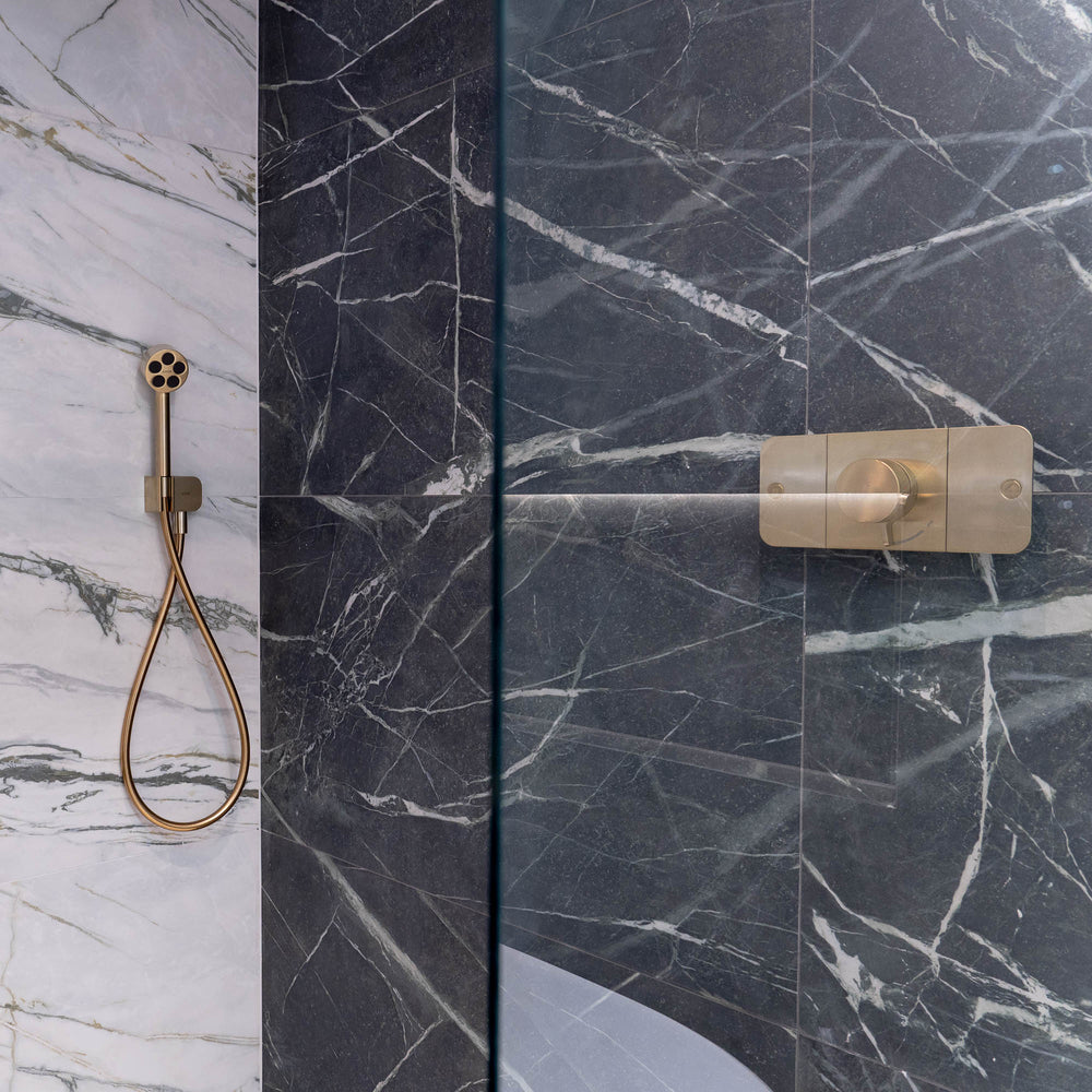 Axor One 2 Outlet Thermostatic Shower Valve Mixer with Overhead and Ha ...