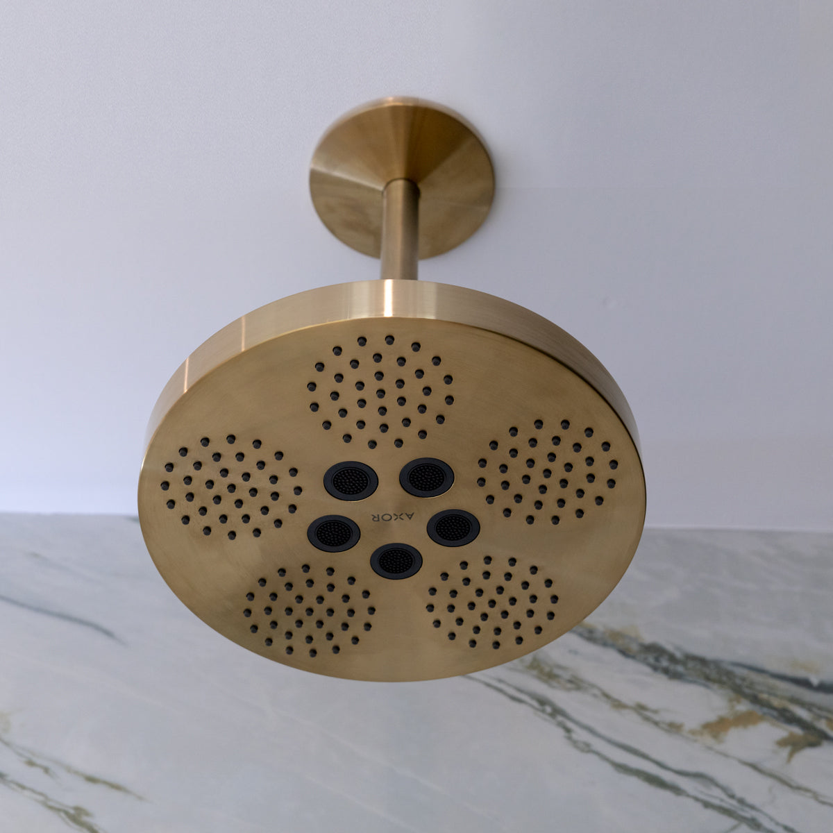 Axor One 2 Outlet Thermostatic Shower Valve Mixer with Overhead and Ha ...