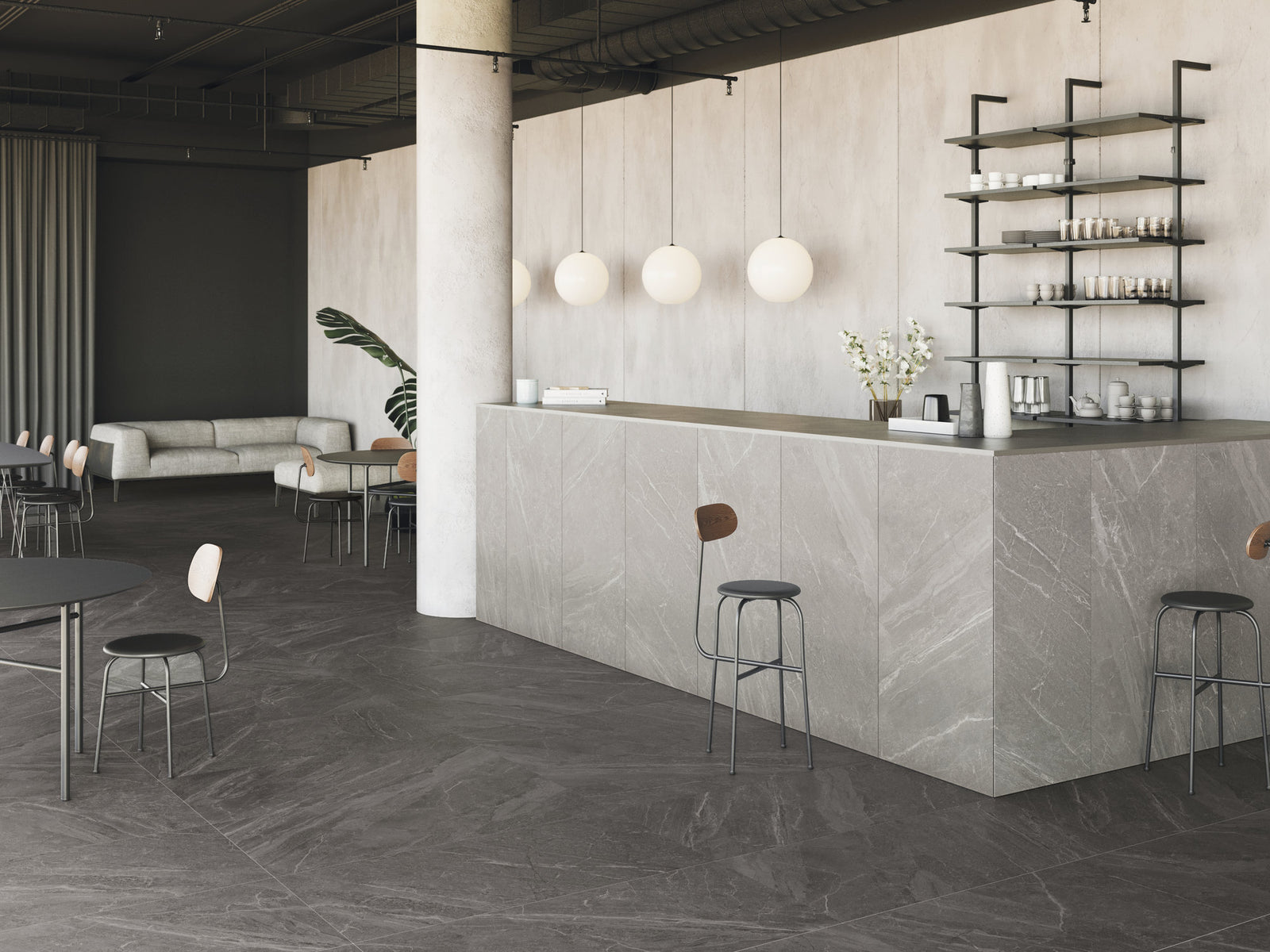 Mainstone Moon Stone Effect Porcelain Tile 60x120cm Natural Matte ...