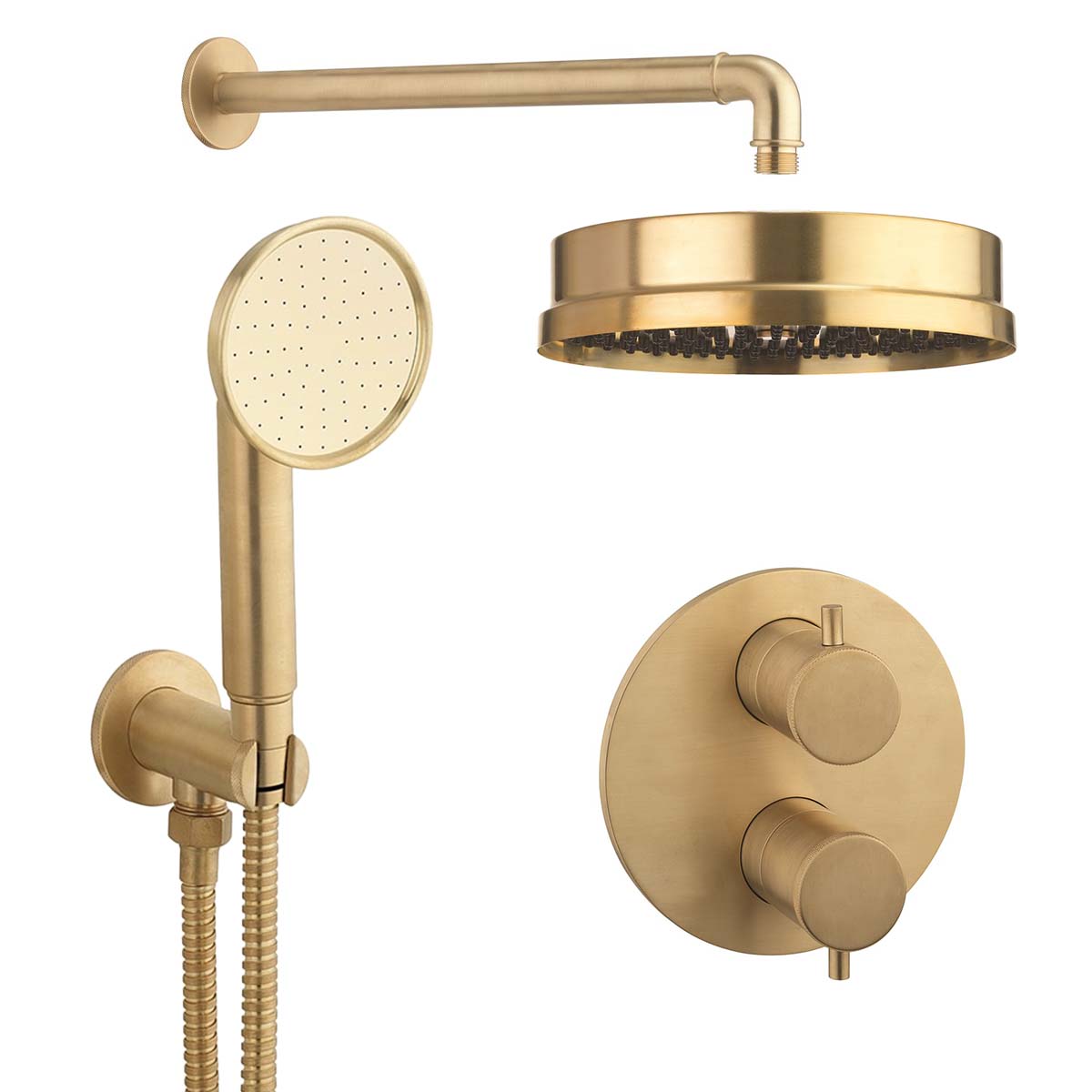 Crosswater MPRO Industrial Dual Thermostatic Round Shower Valve With H ...