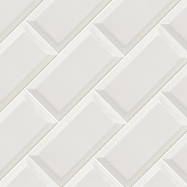 Deluxe Metro Bevelled Edge Wall Tile Gloss 10x20cm