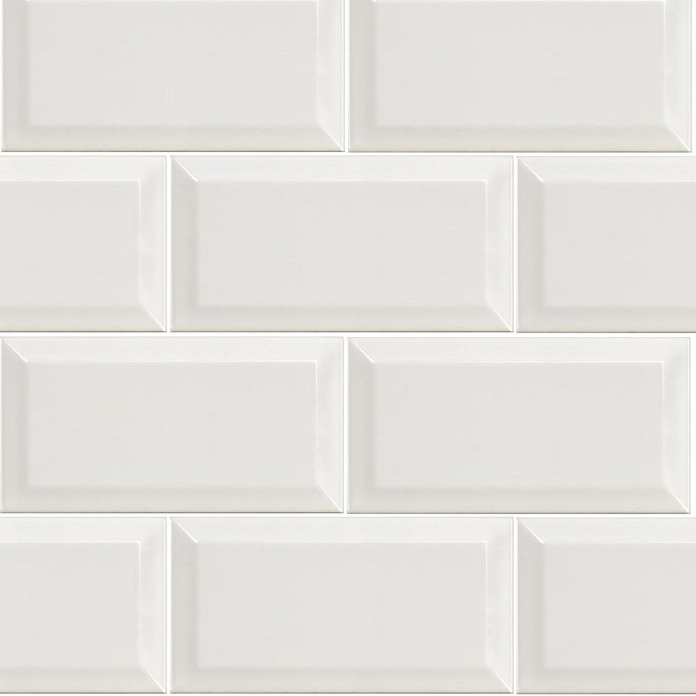 Deluxe Metro Bevelled Edge Wall Tile Gloss 10x20cm | Deluxe Bathrooms