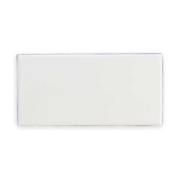Deluxe Metro Flat White Wall Tile Matt 7.5x15cm