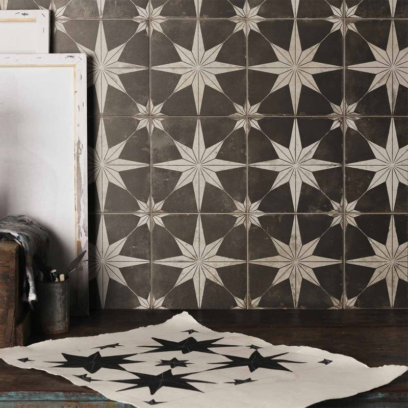FS Star Night Patterned Tile 45x45cm Matt | Deluxe Bathrooms