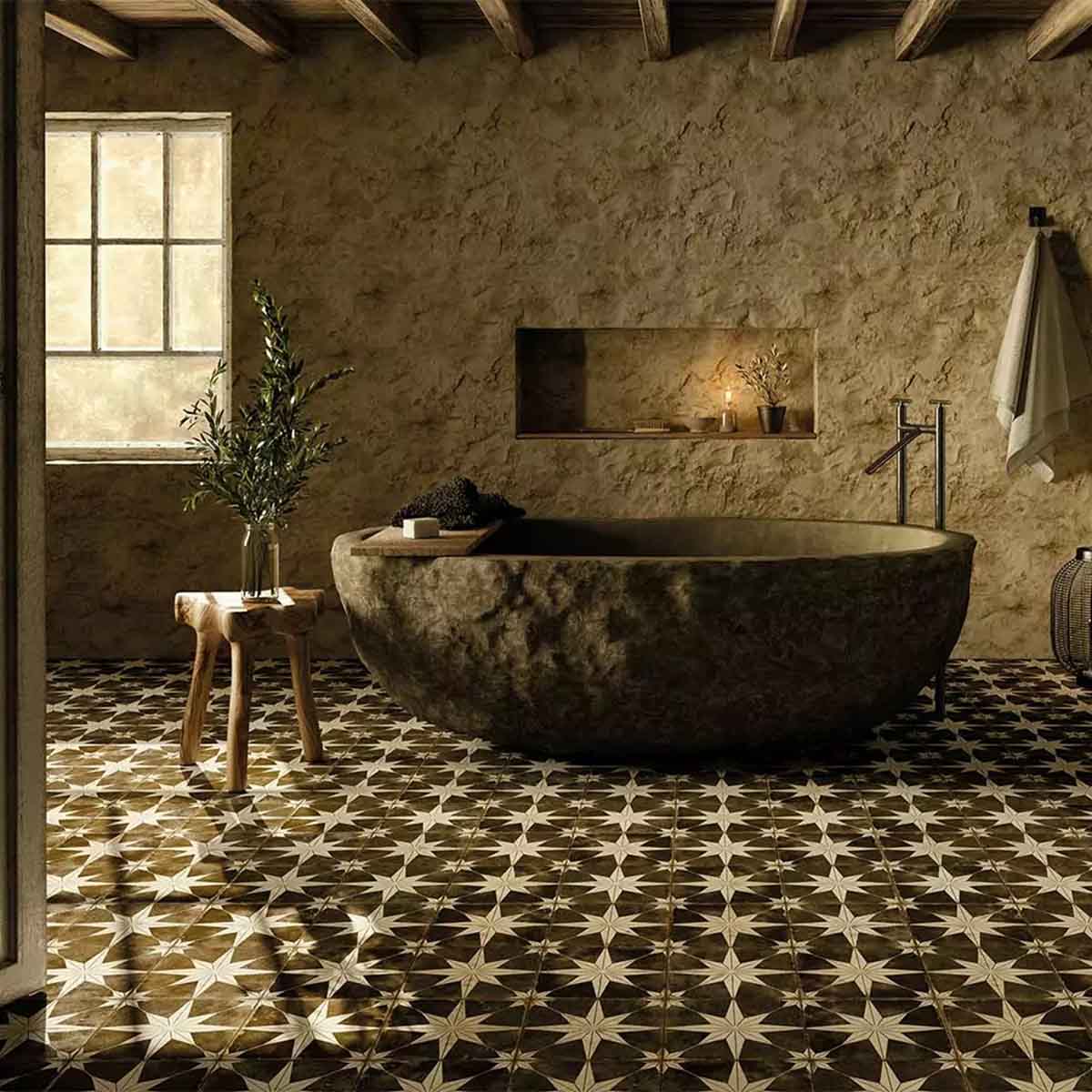 FS Star Night Patterned Tile 45x45cm Matt | Deluxe Bathrooms