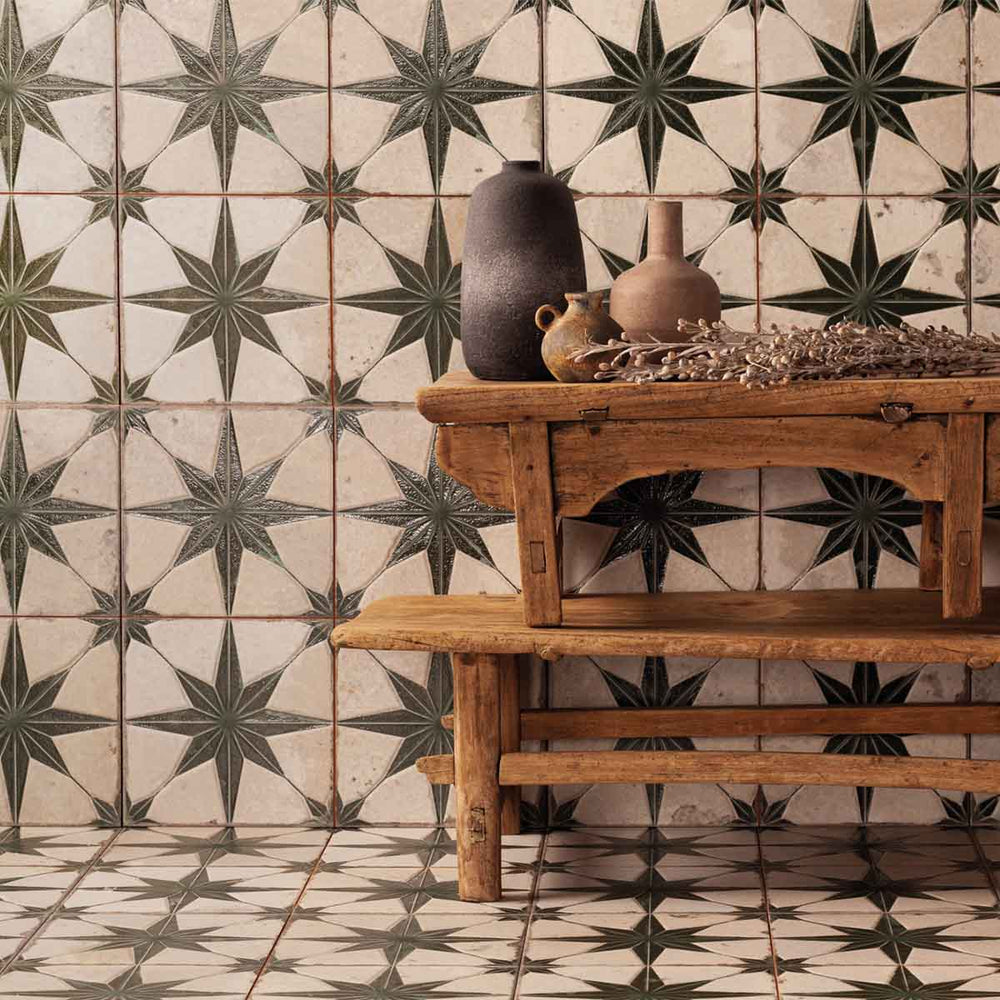 FS Star Sage 4D Patterned Tile 45x45cm Matte | Deluxe Bathrooms