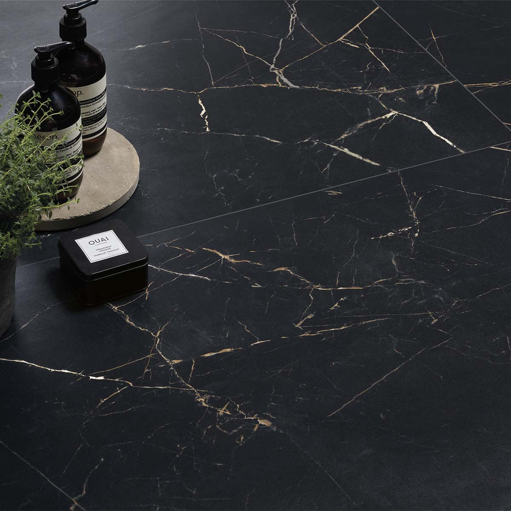 Florentina Marble Venice Black 3D Honed Porcelain Tile 60x120cm ...