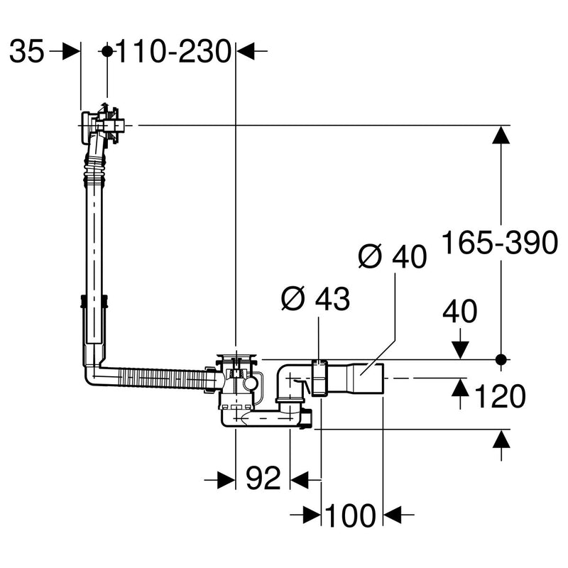 Geberit Bath Drain With Turn Handle Actuation Pop-Up Waste | Deluxe ...