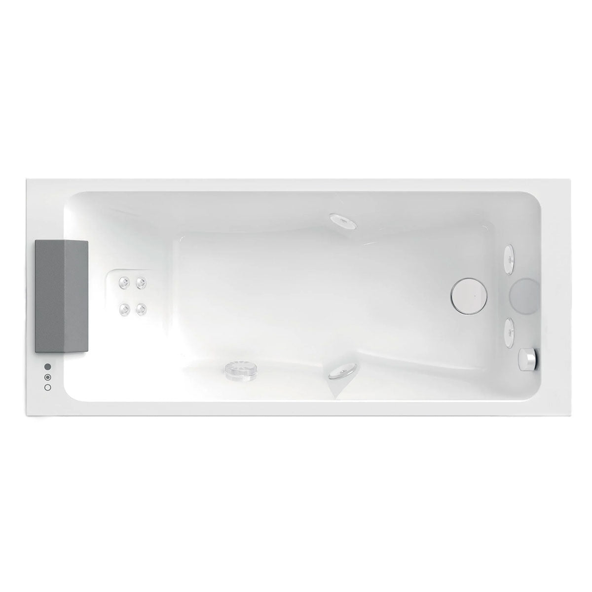 Jacuzzi® Sharp 75 Top Aquasystem Whirlpool Bath with Full Body Hydromassage