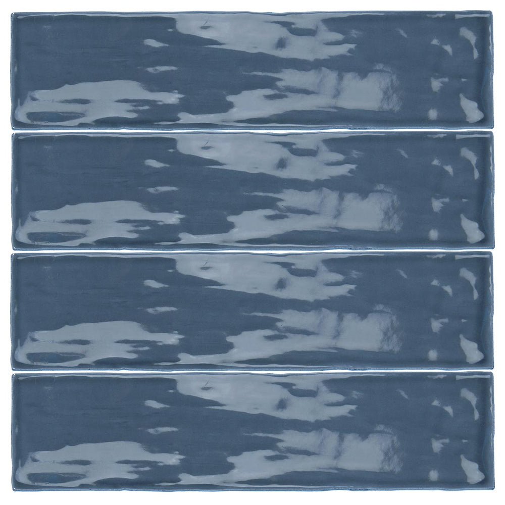 Poitiers Azure Wall Tile 7.5x30cm Gloss | Deluxe Bathrooms