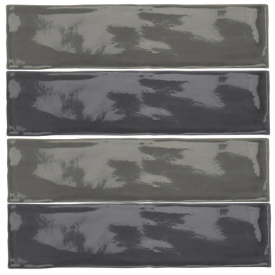 Poitiers Smoke Wall Tile 7.5x30cm Gloss