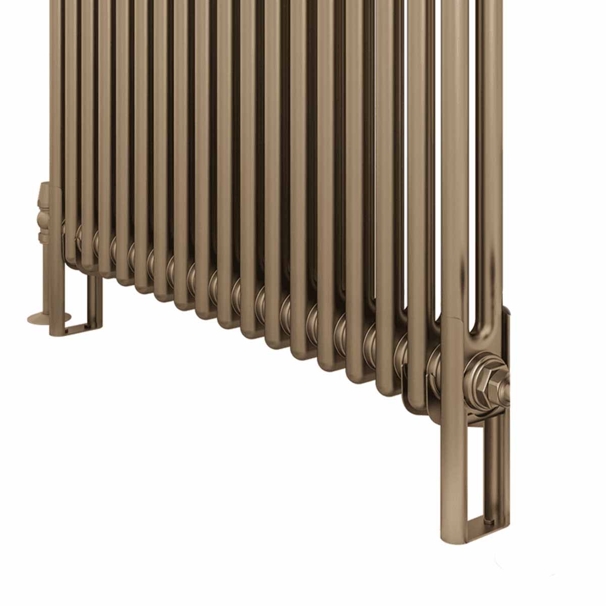 Rivassa Two Column Cast Iron Style Radiator Bronze Effect | Deluxe ...