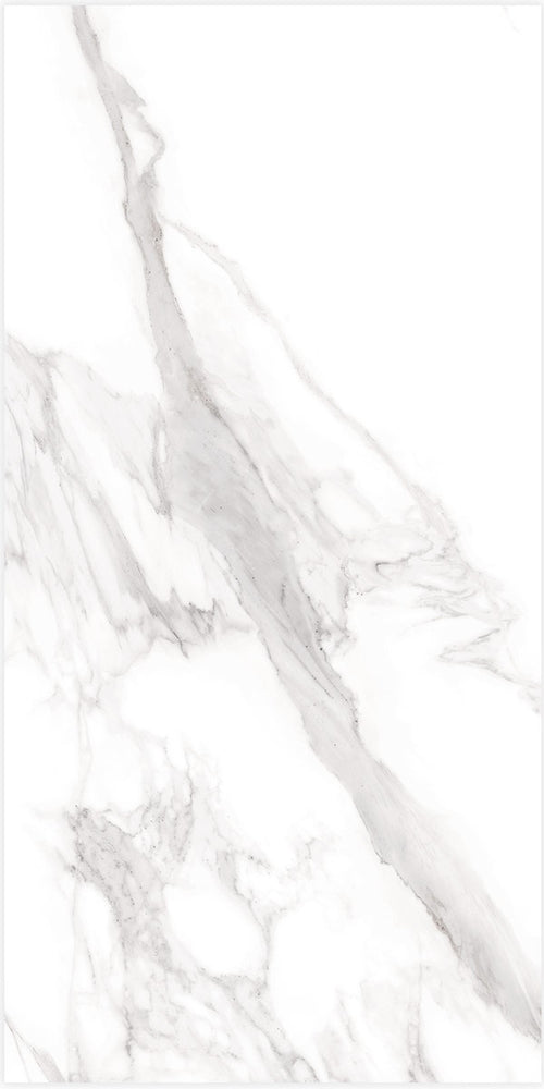 Torano Bianco Marble Effect Porcelain Tile 60x120cm Natural Matt