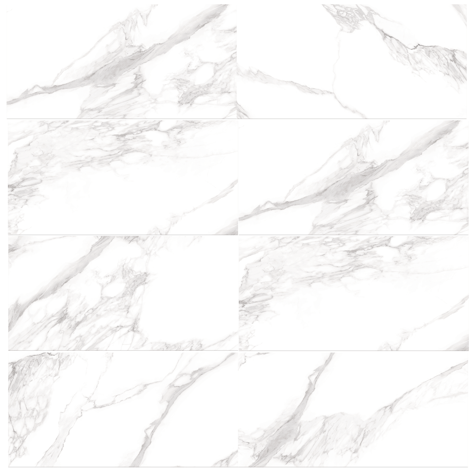 Torano Bianco Marble Effect Porcelain Tile 60x120cm Natural Matte ...
