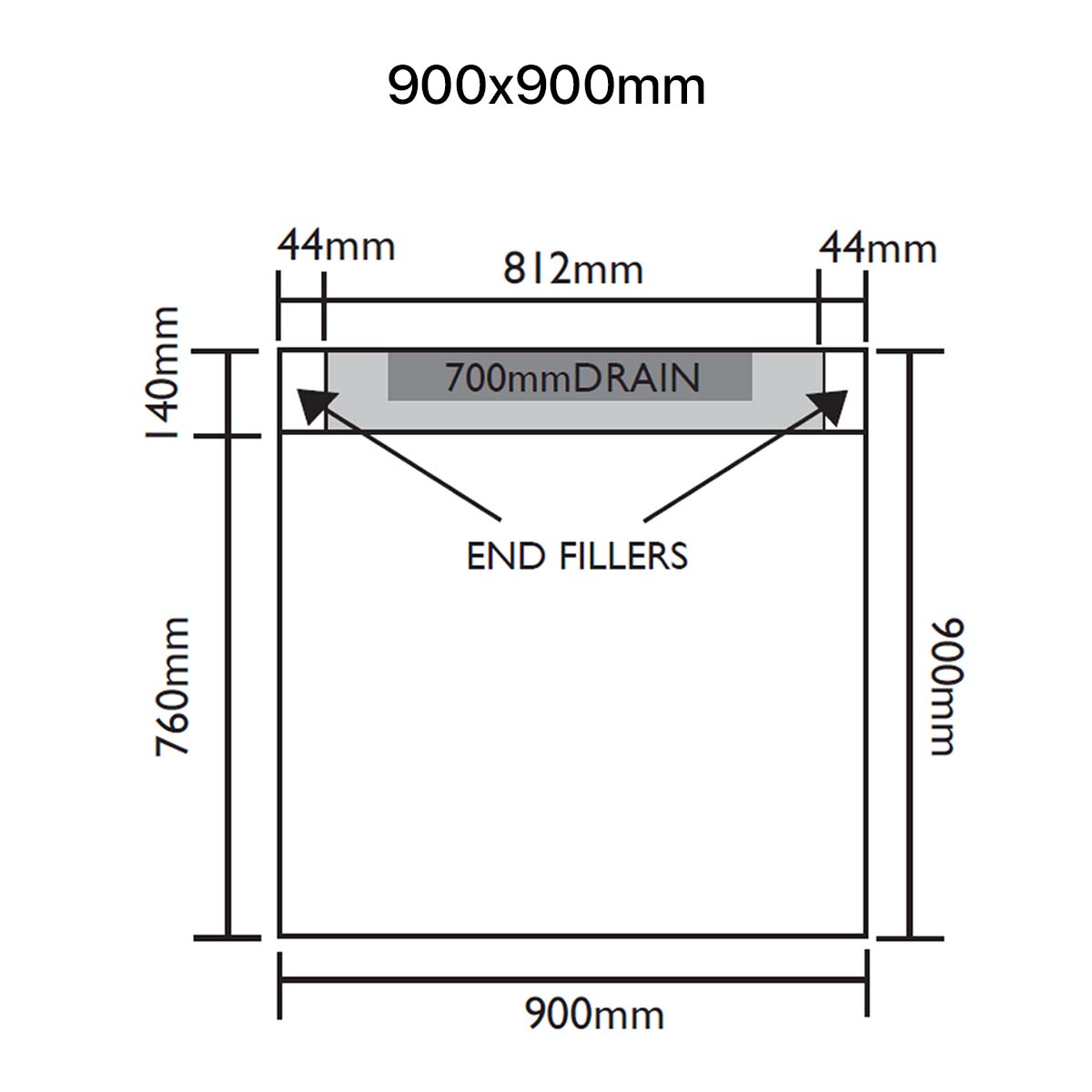 UniSlope 1K Short Linear Drain Wetroom Shower Kit - Brushed Brass ...