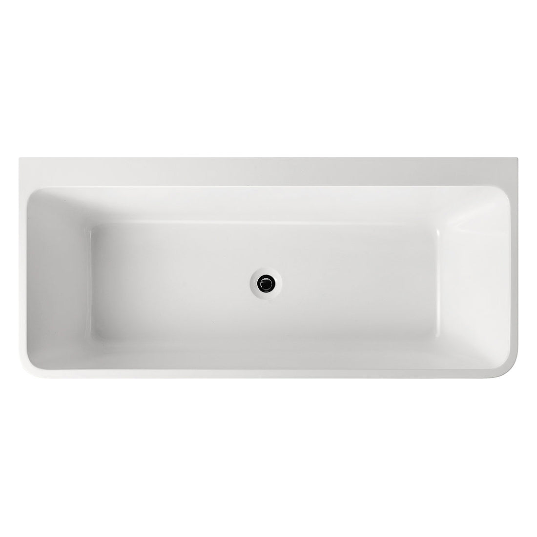 Granlusso™ Enzo 1600 Freestanding Back To Wall Corner Bath Acrylic ...