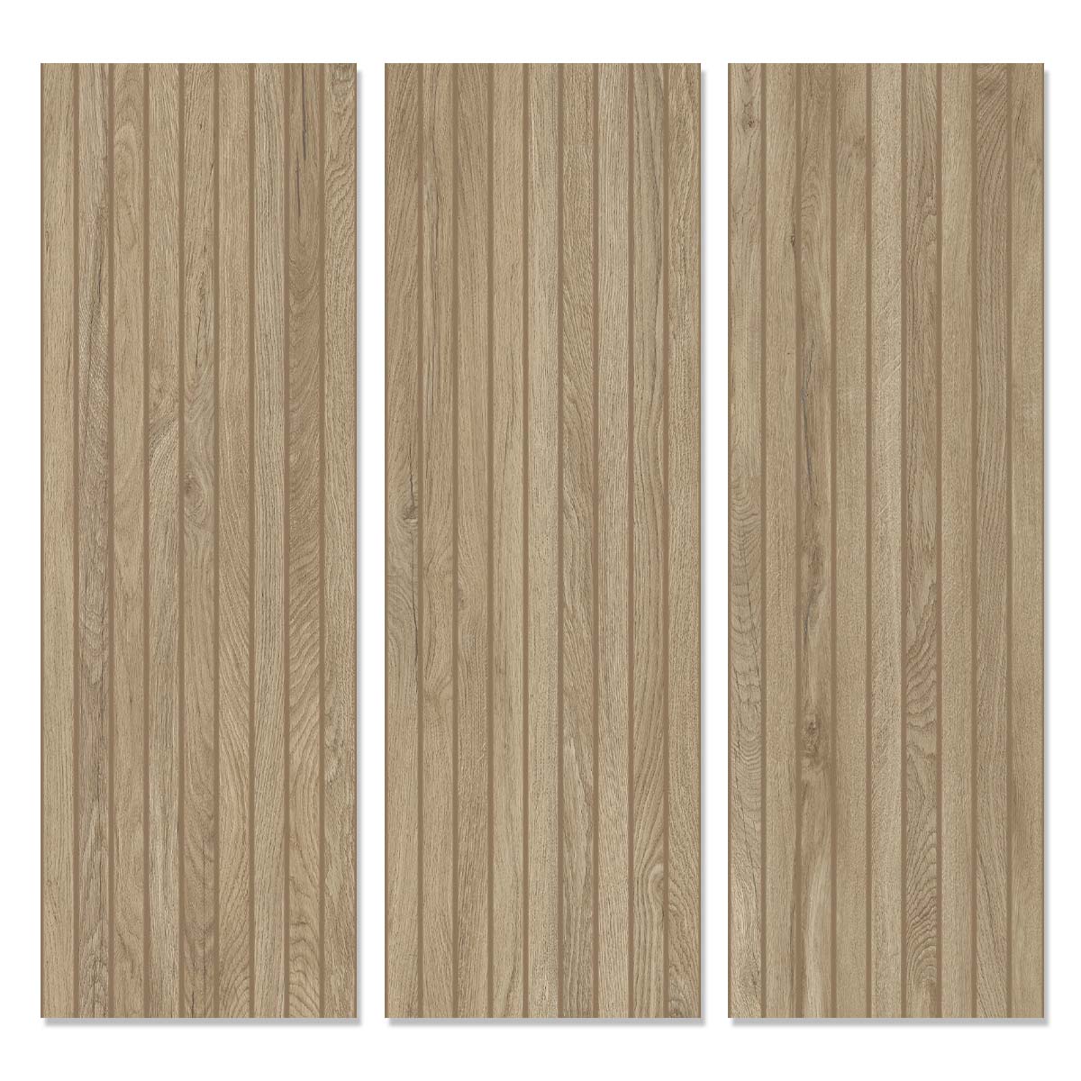 Grow Kalua Slat Wood Effect Decor Wall Tile 33x100cm Matt