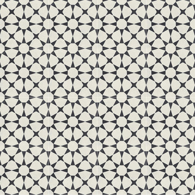 Cuban White Star Porcelain Tile 22x22cm Matt