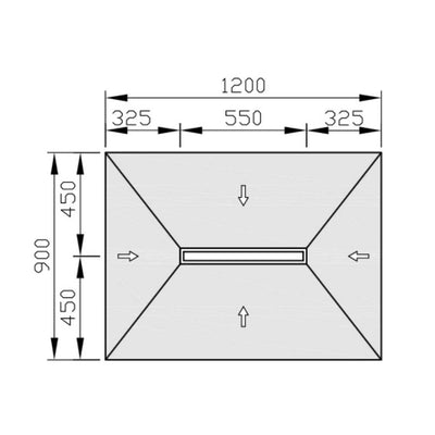 Jackoboard Aqua Line Easy Shower Tray Board For Linear Drain