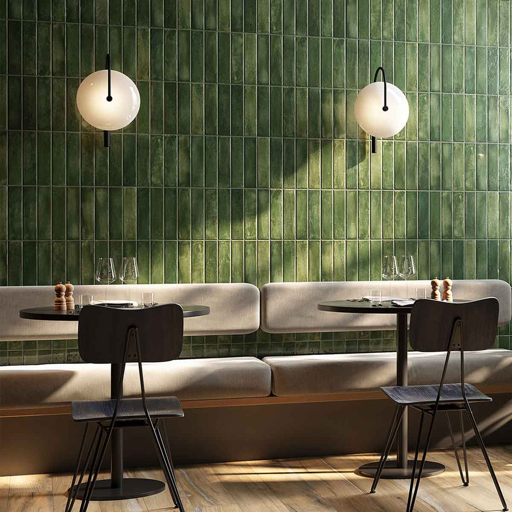 Colorado Green Porcelain Tile 6x25cm Gloss | Deluxe Bathrooms