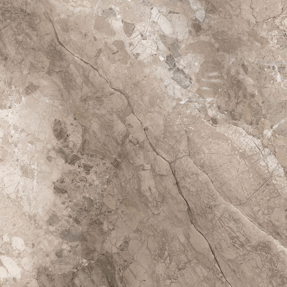 Dreamy Mocha 4D Shaped Marble Effect Porcelain Tile 100x100cm Matte ...