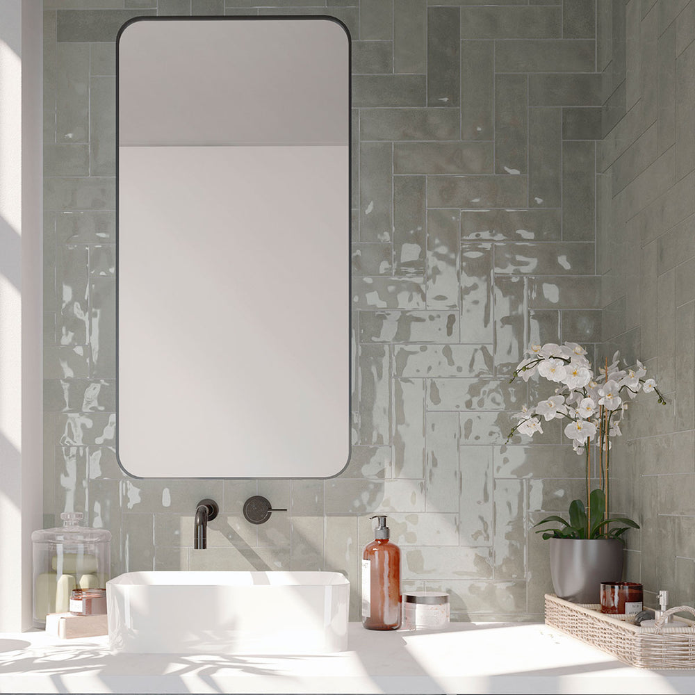 Bestile Nolita Gris Porcelain Wall Tile 6.5x20cm Glossy | Deluxe Bathrooms
