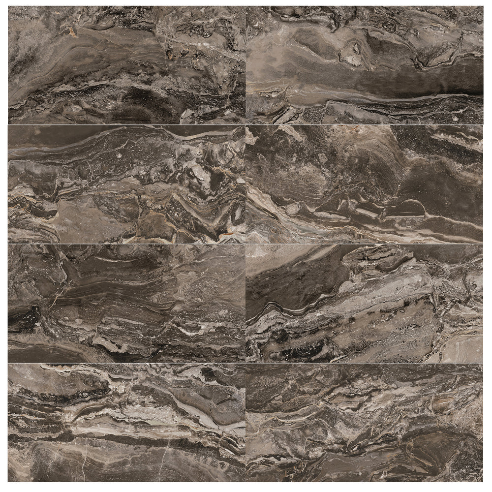 Orobico Light Marble Effect Porcelain Tile 60x120cm Polished | Deluxe ...