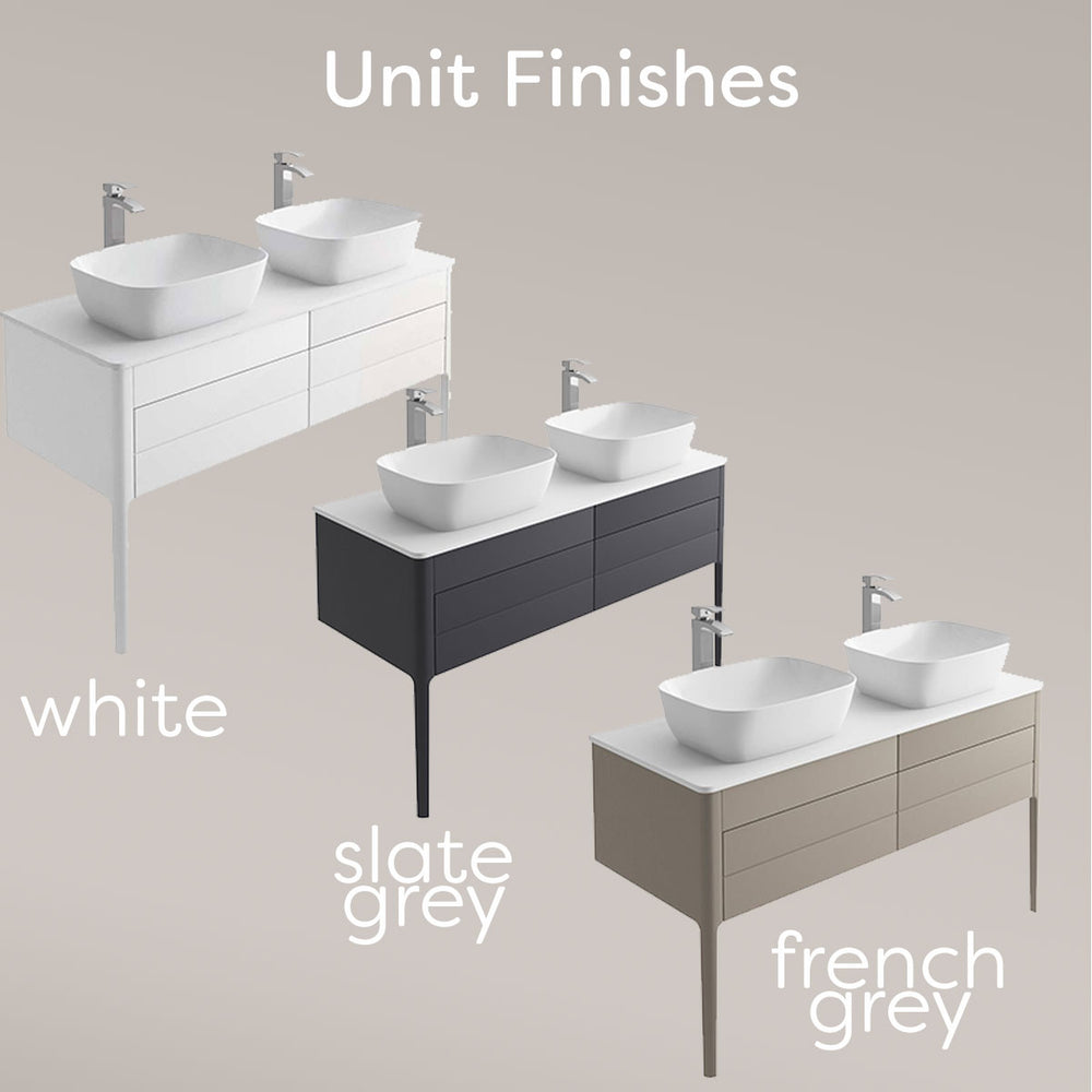 Doro 1200mm Wall Mounted Vanity Unit With Worktop | Deluxe Bathrooms