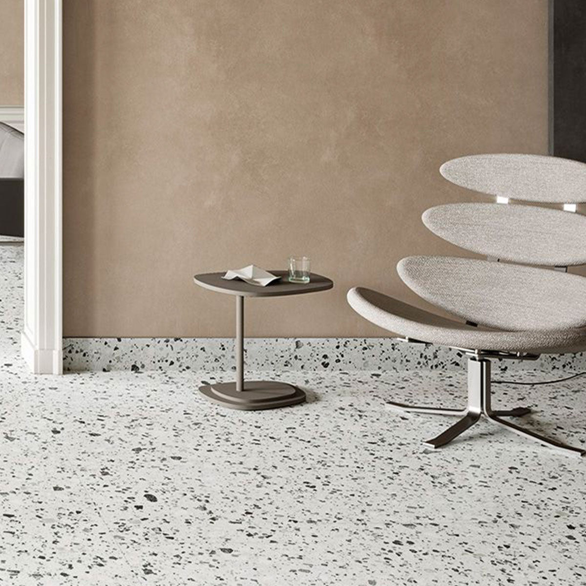 Terrazzo Lusso Silver Full-Bodied Porcelain Tile Matt 60x60cm | Deluxe ...