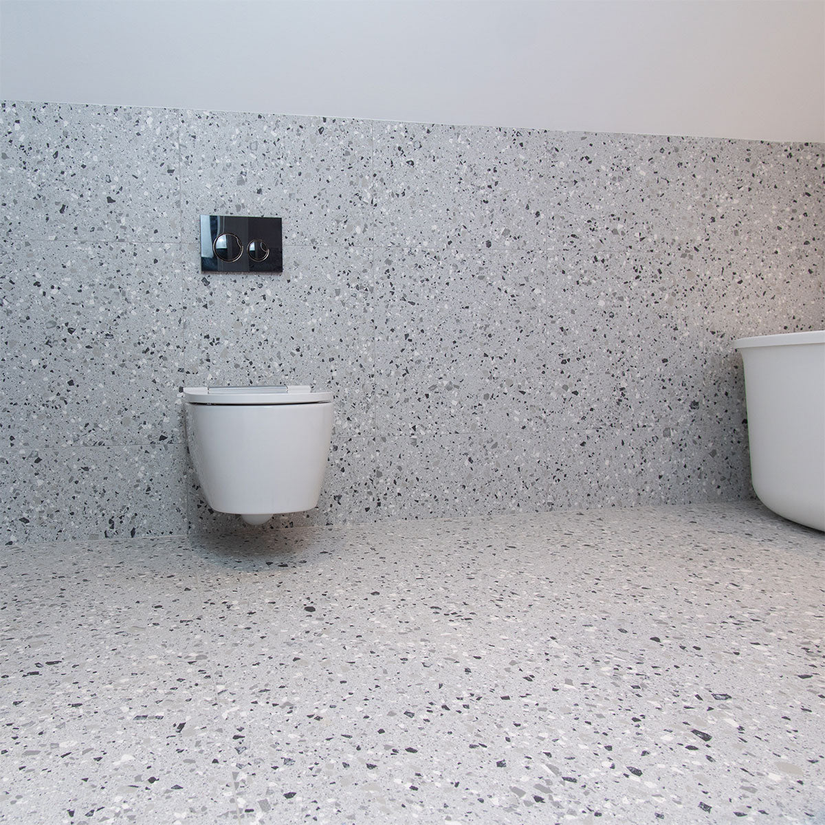 Terrazzo Lusso Silver Full-Bodied Porcelain Tile Matt 60x60cm | Deluxe ...