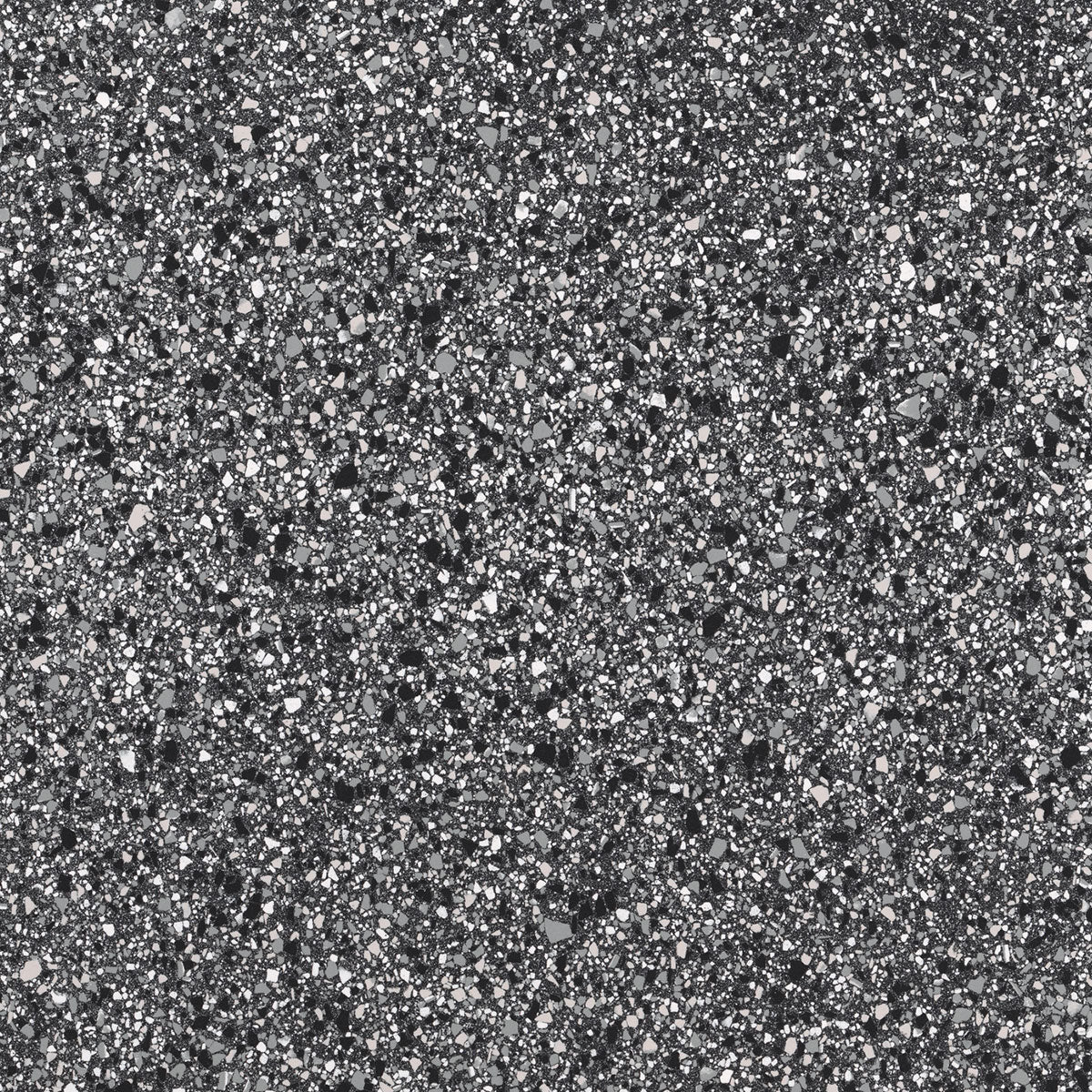 Terrazzo Lux Graphite Full-Bodied Porcelain Tile 60x60cm Matt